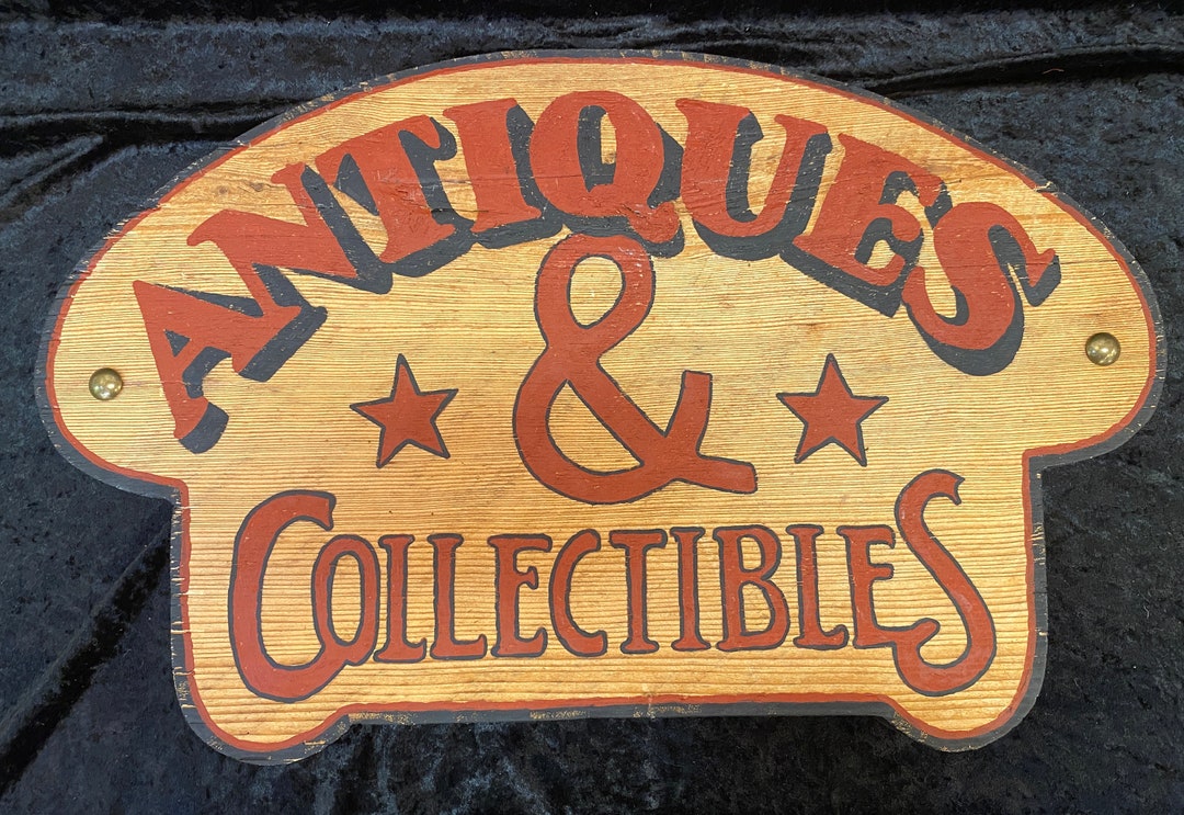 Hand Painted Antiques and Collectibles Sign on Barnwood - Etsy