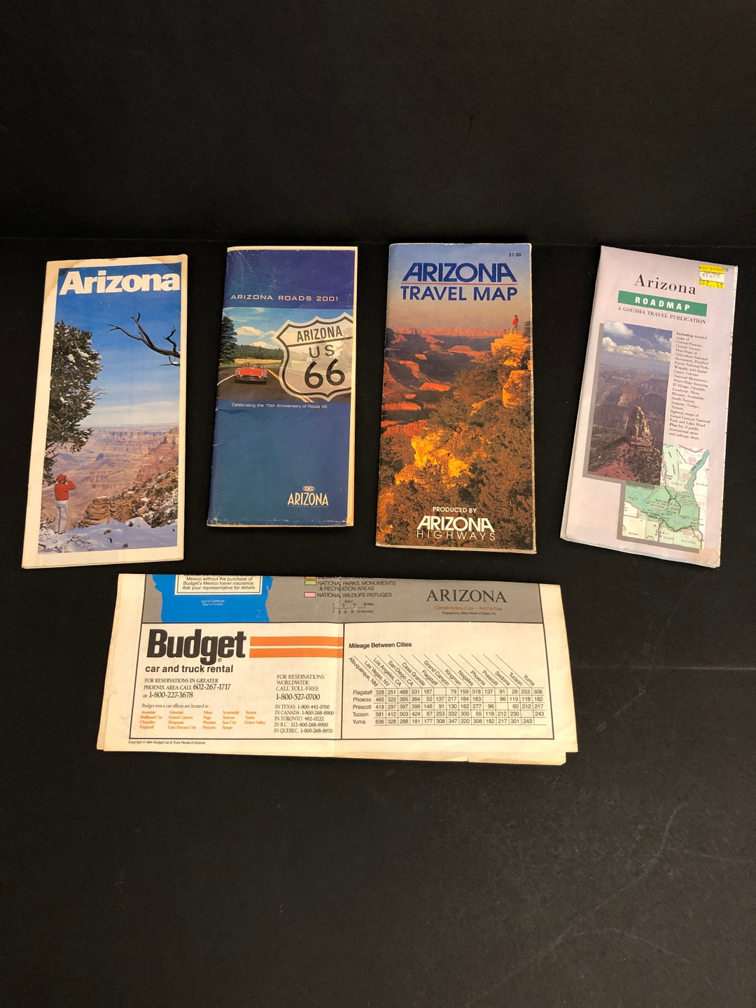 Lot of 5 Arizona Maps Brochures Various Years - Etsy
