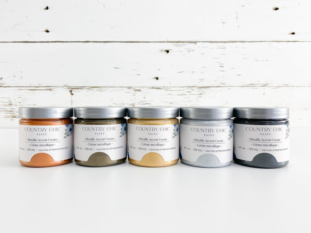 DISCONTINUED Country Chic Paint Metallic Cream - Etsy