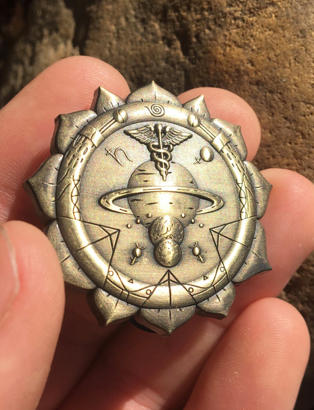 Mercury Rising Astrological Hat Pin – Caduceus, Saturn, Venus, Mars ...