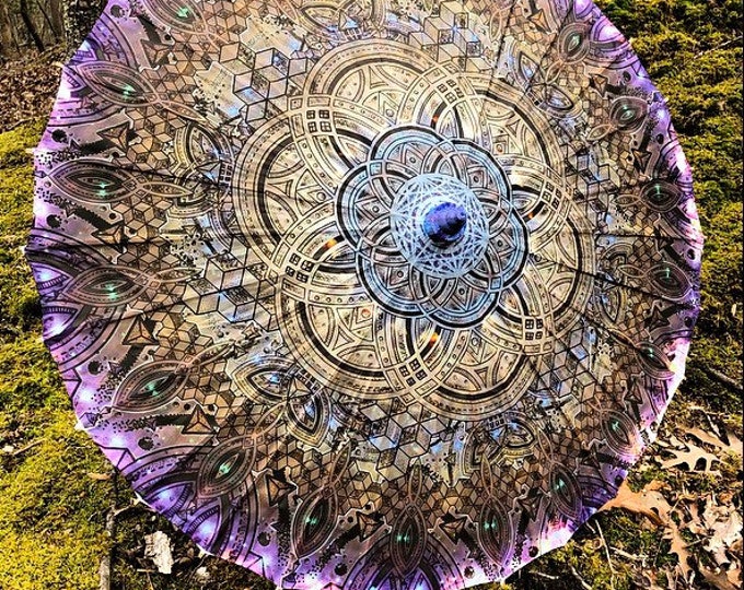 Cubular Sacred Geometry Bamboo Parasol Umbrella - Etsy