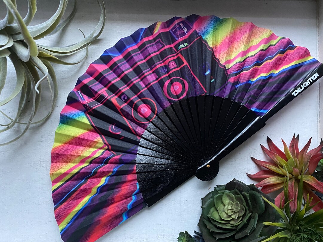 Hand Fan // Festival Fashion // Small Hand Fans // Original Art by ...