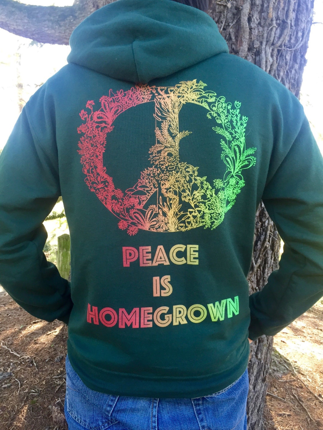 Peace is Homegrown Hoodie Art by Melanie Bodnar - Etsy Singapore