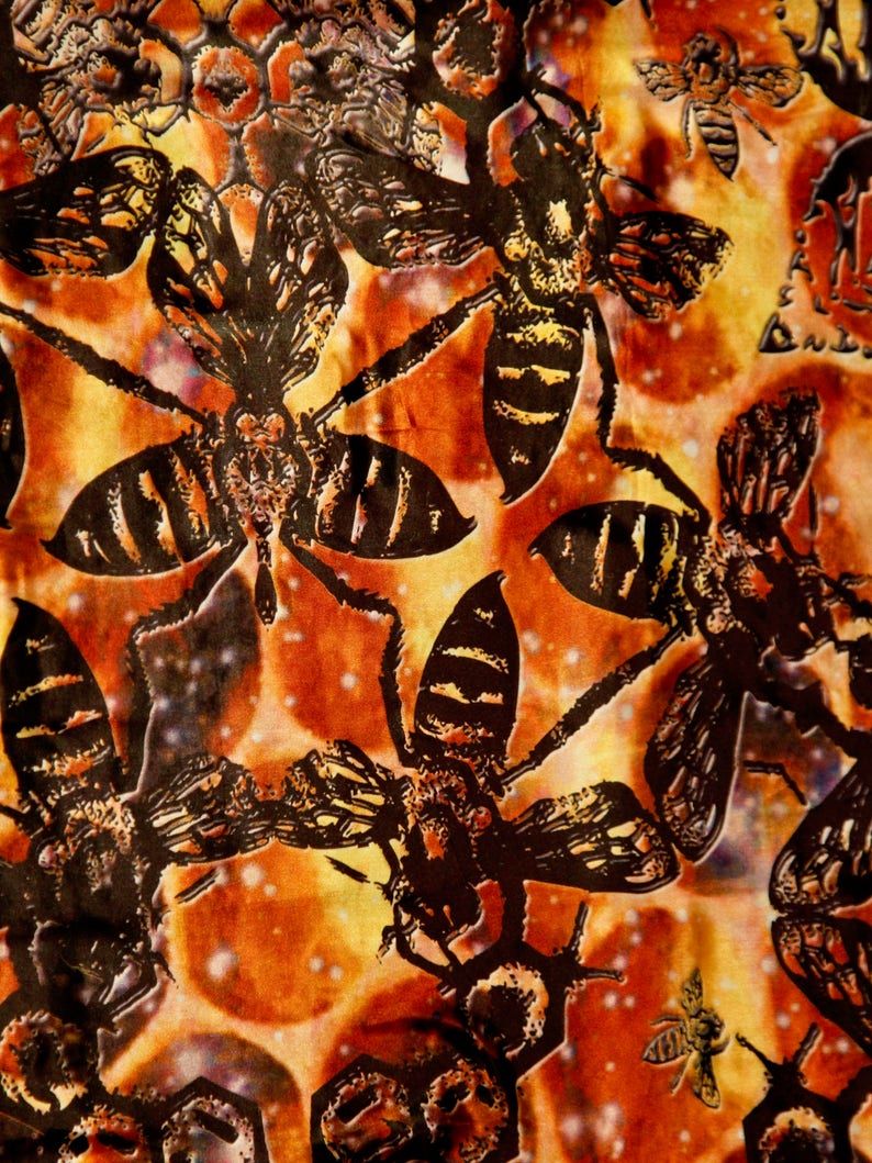 Hive Mind Sacred Geometry Bee Tapestry | Etsy