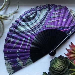 Great Eye Hand Fan Small Festival Fan, Vibrant Eye Art Design by ...