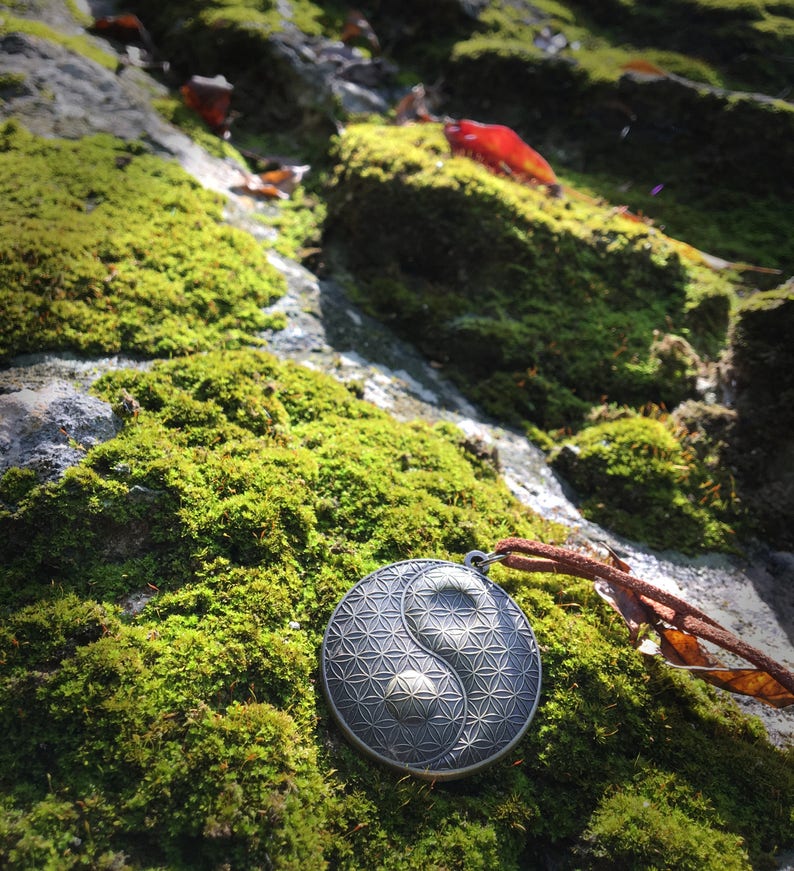 Yin Yang Flower of Life Pendant – Sacred Geometry Jewelry by Melanie ...