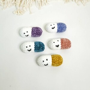 Chill Pill Stress Buddy Ball Squishy, Crochet Stress Ball With Eyes ...