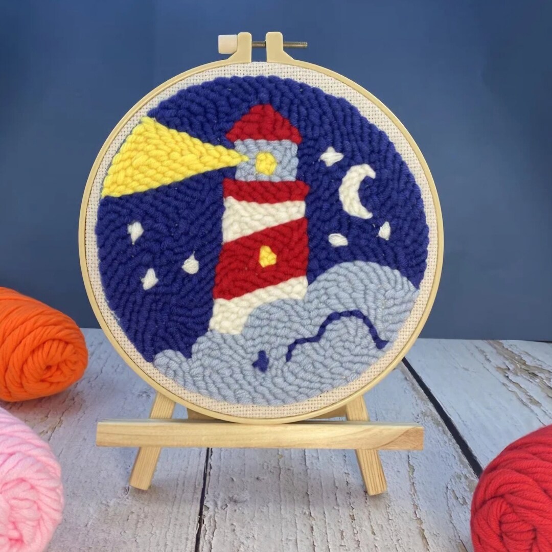 Lighthouse Punch Needle Kit Beginner, DIY Punch Needles Start Kit for ...