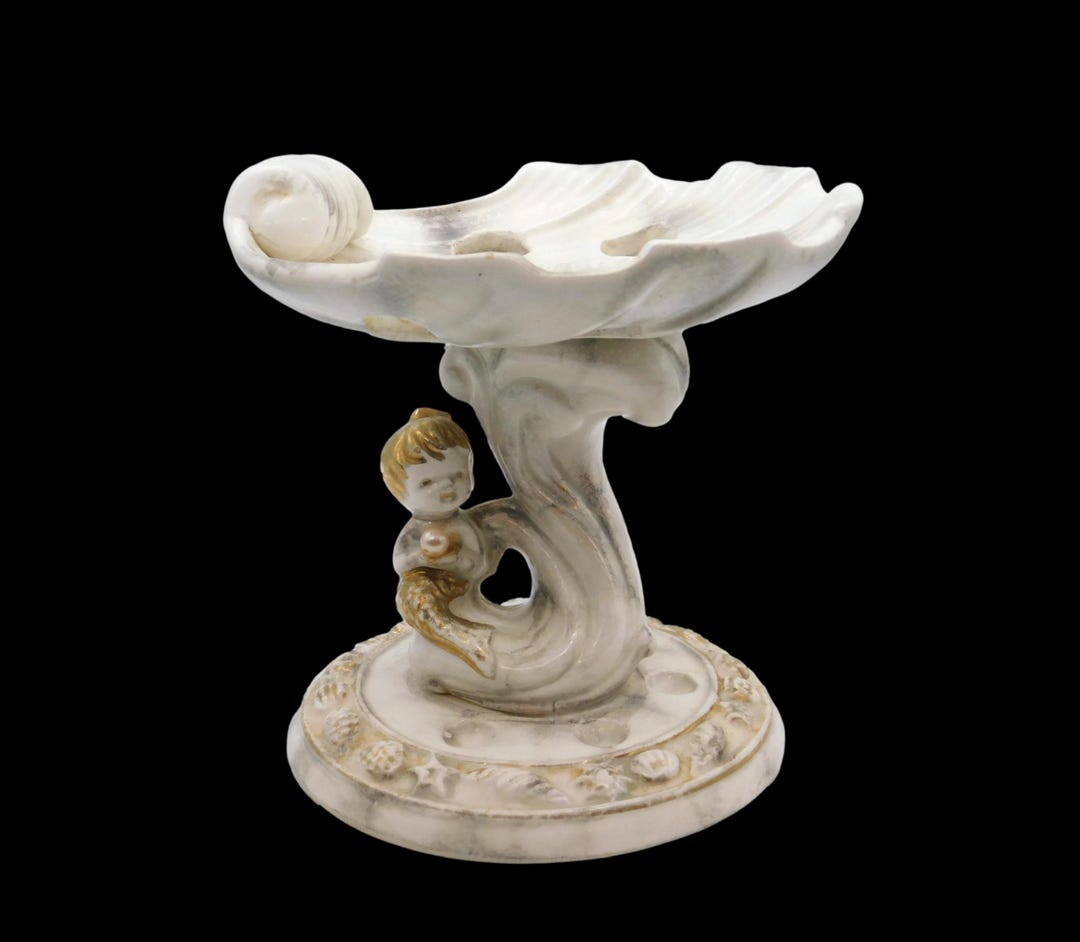 Vintage Napcoware Tuscany Alabastro Mermaid Toothbrush Holder, Numbered ...
