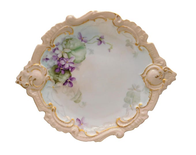 Antique Leonard Vienna Austria Porcelain Plate With Hand-painted ...