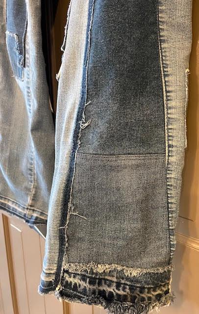 CUSTOM JEANS With Patched Jean Panel Inserts and Multiple Legs Patches ...