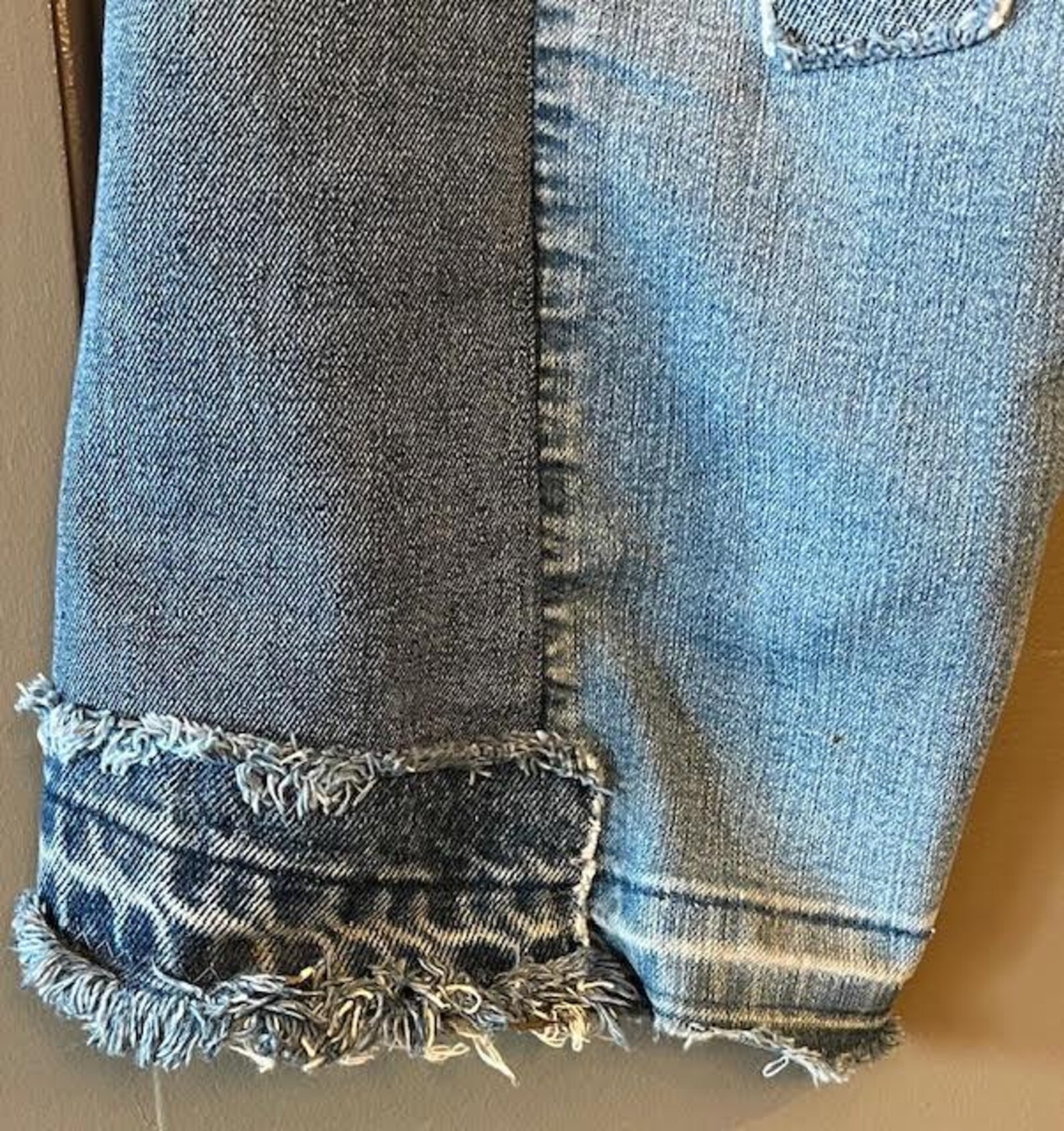 CUSTOM JEANS With Patched Jean Panel Inserts and Multiple Legs Patches ...