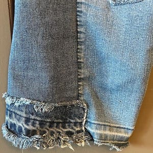 CUSTOM JEANS With Patched Jean Panel Inserts and Multiple Legs Patches ...