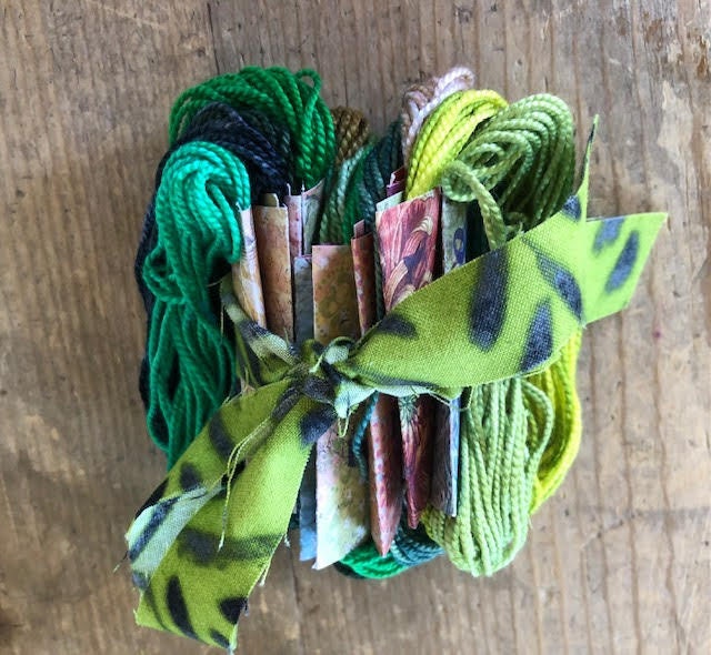 10 PACK Hand Dyed Threads: GREEN Hand-dyed Hombre 100% Perle - Etsy