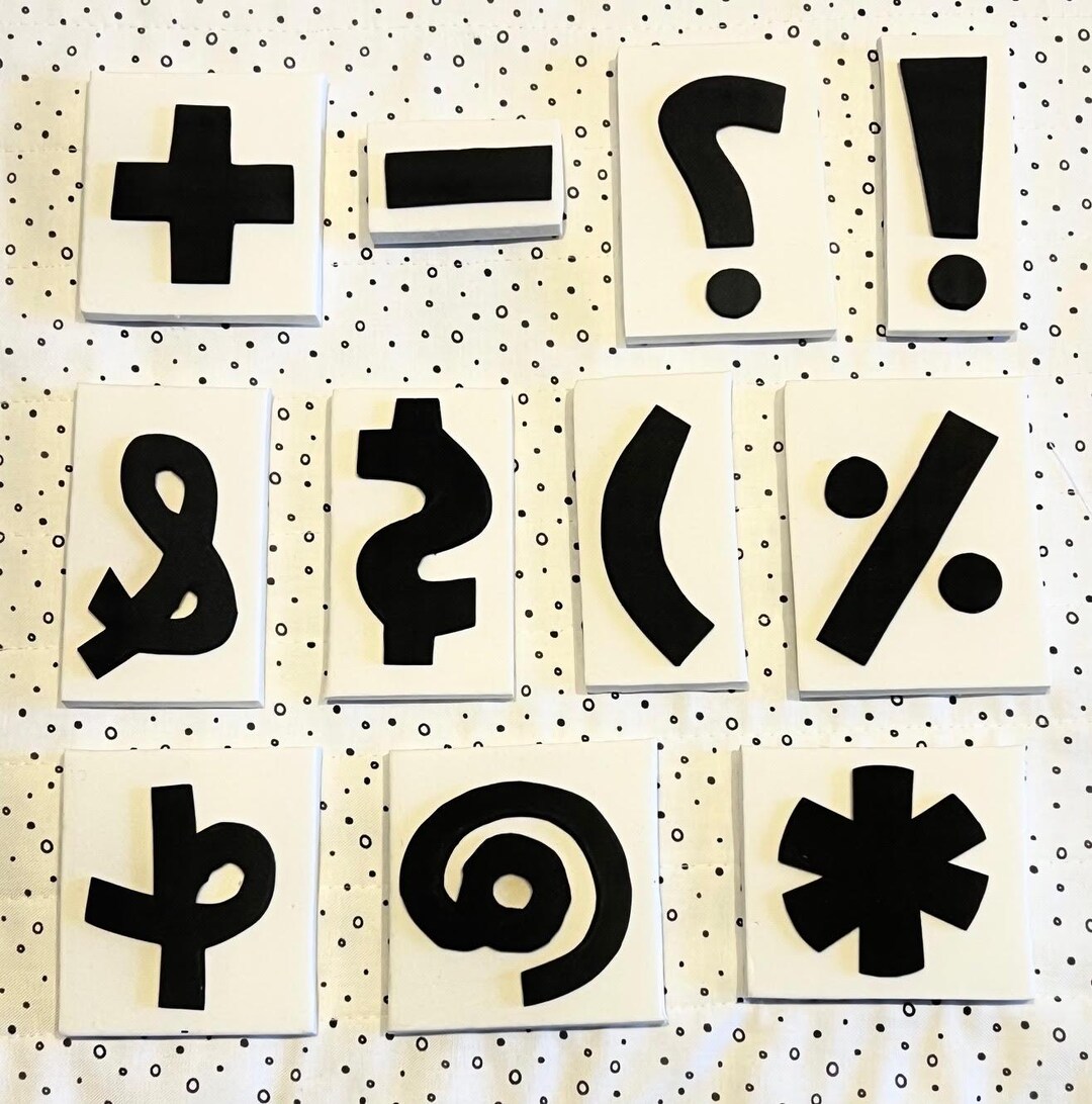 TYPING SYMBOLS Rubber Stamp SET - Full Set of 11 - @1.5-2.5" - Handmade ...