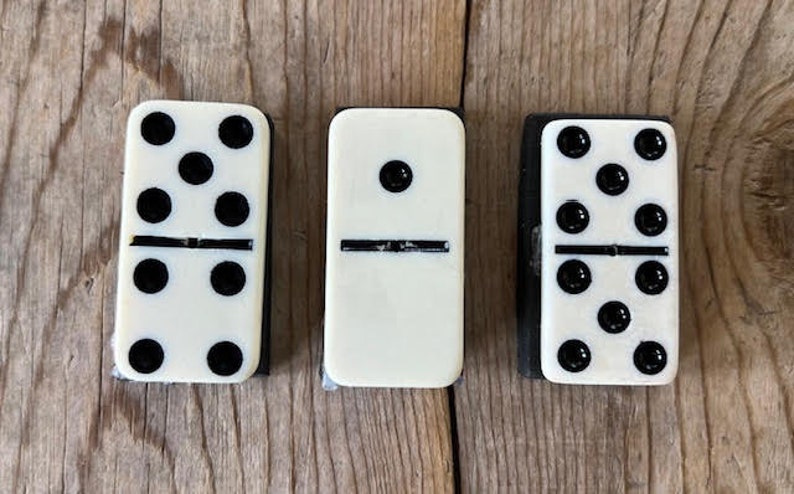 Stamp Set of 3: Vintage Dominos 7/8" X 1 3/4" - Group 8 - Etsy