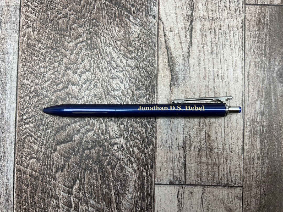 Custom Laser Engraved Zebra Sarsa Metal Pen - Perfect for Lefties ...