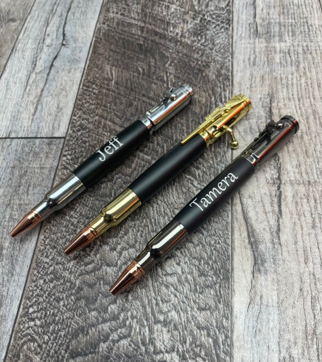 Custom Engraved Bolt Action Pen, Personalized Pen for Him, Handmade ...
