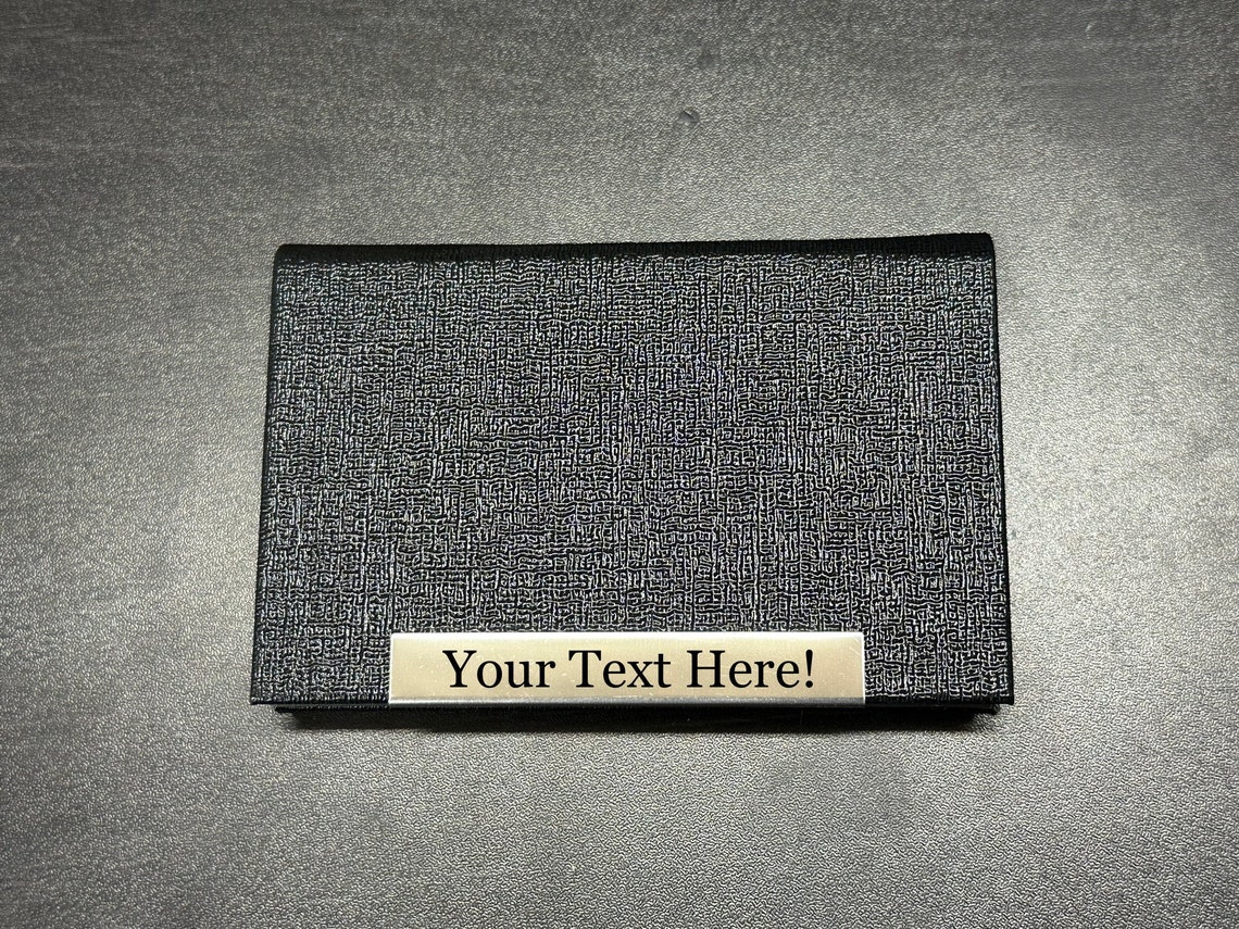 Custom Engraved Leather Business Card Holder, Groomsmen Gift ...