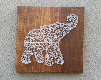 Elephant string art | Etsy