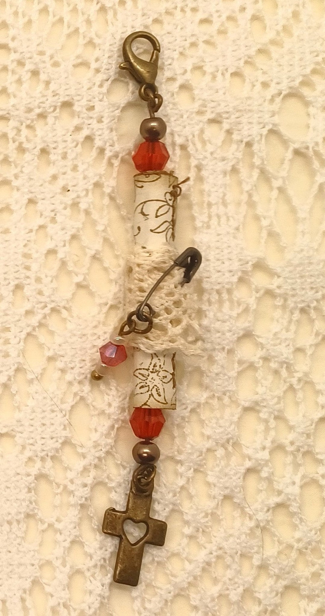 Mini Scripture Scroll Dangle: Christian Journal Charm, Ephesians 3.18 ...