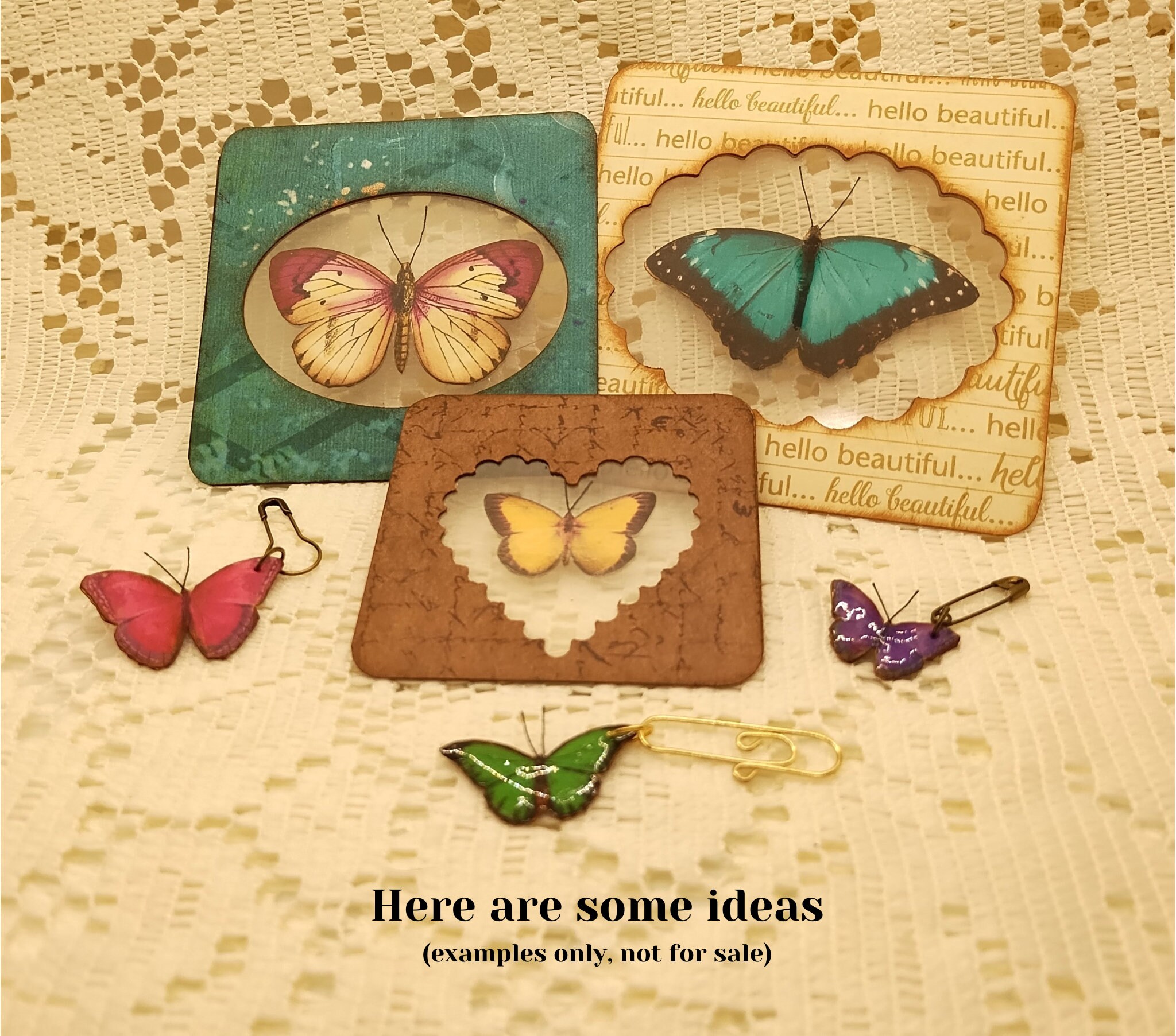 Butterfly Pre-cut Ephemera, Two-sided, Life-like, Package of 12 - Etsy