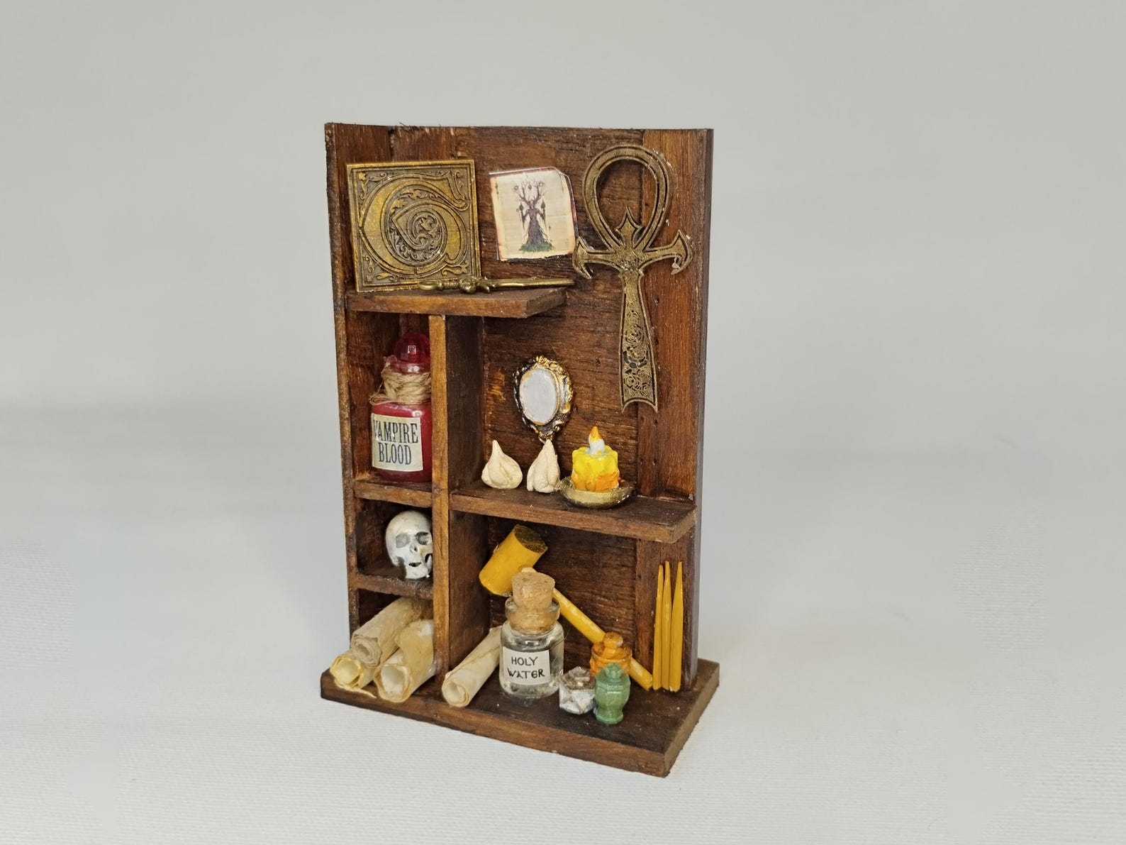 Vampire Miniature Bookcase, Gothic Dark Art Decor, Enchanted Gift for ...