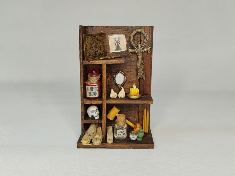 Vampire Miniature Bookcase, Gothic Dark Art Decor, Enchanted Gift for ...