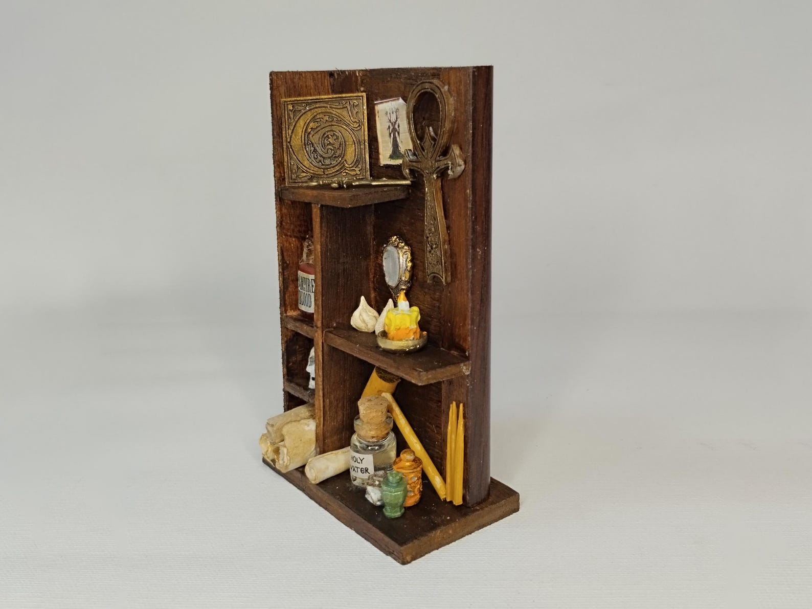 Vampire Miniature Bookcase, Gothic Dark Art Decor, Enchanted Gift for ...