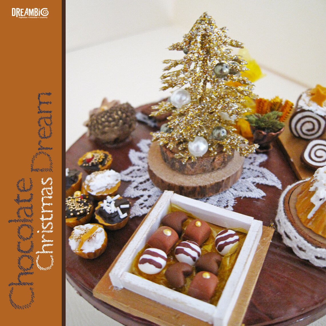 Christmas Table Miniature Golden Christmas Dollhouse - Etsy