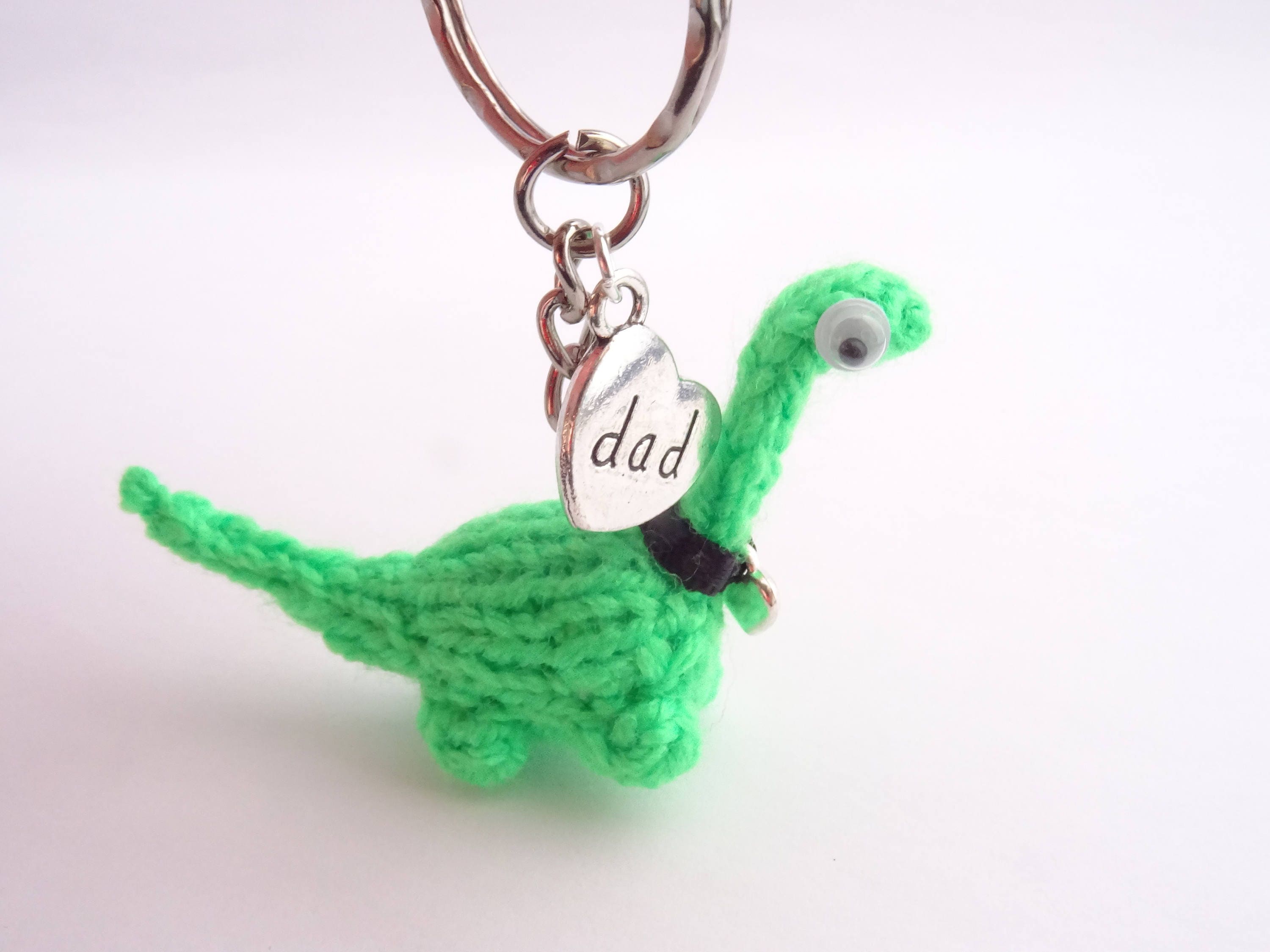 Father's Day Gift Dad Charm Dinosaur Keyring Keychain Kawaii Unusual ...