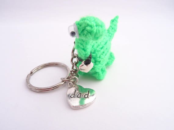 Father's Day Gift Dad Charm Dinosaur Keyring Keychain - Etsy