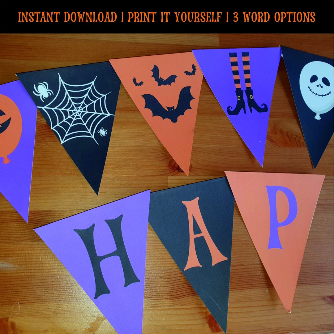 Halloween Printable Decor INSTANT DOWNLOAD Happy Halloween - Etsy