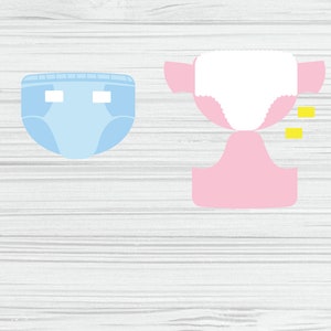 SVG Baby Diaper in Two Card Designs Plus One Cutout Design - Etsy