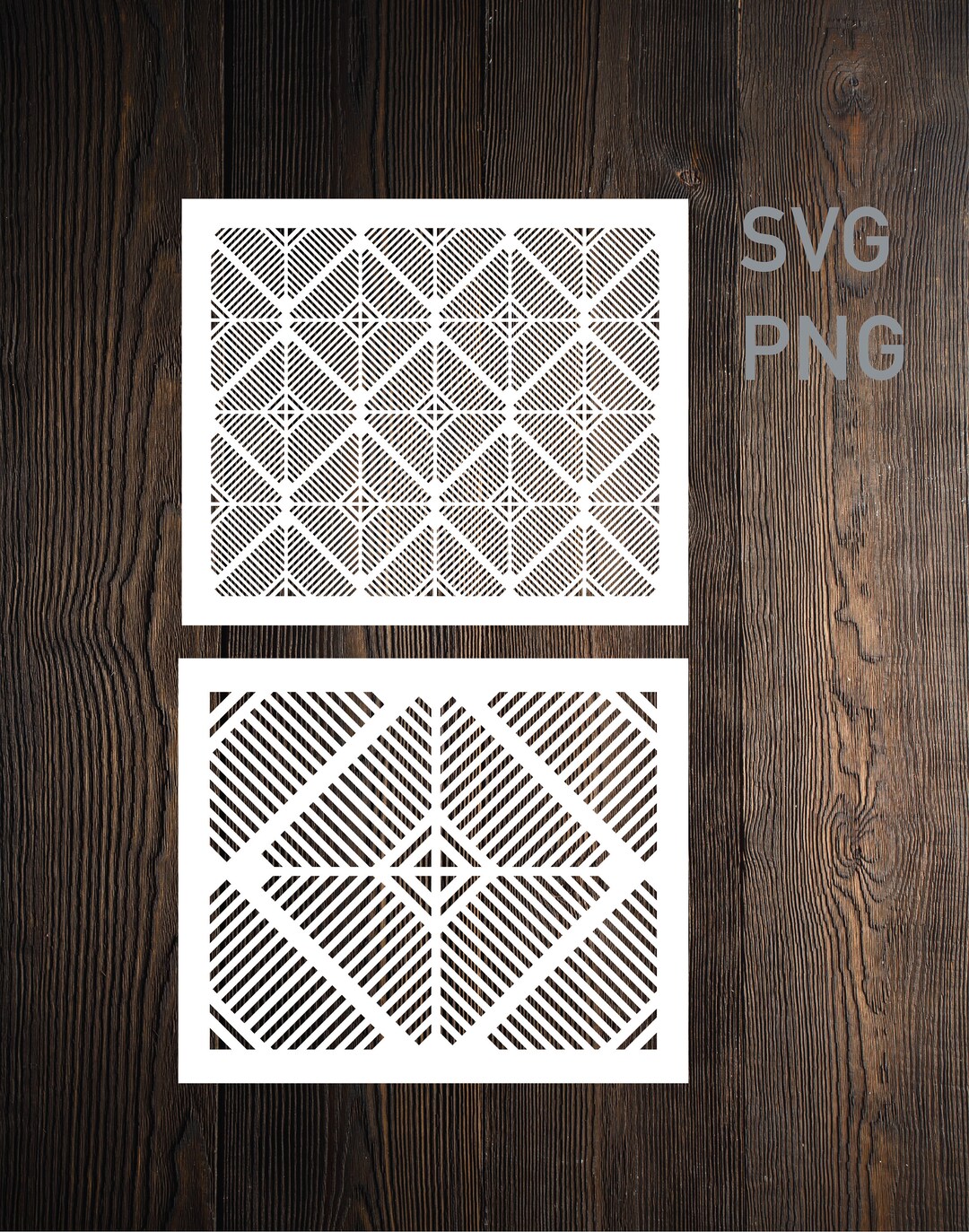 Líneas SVG / PNG y plantilla decorativa cuadrada - Etsy México