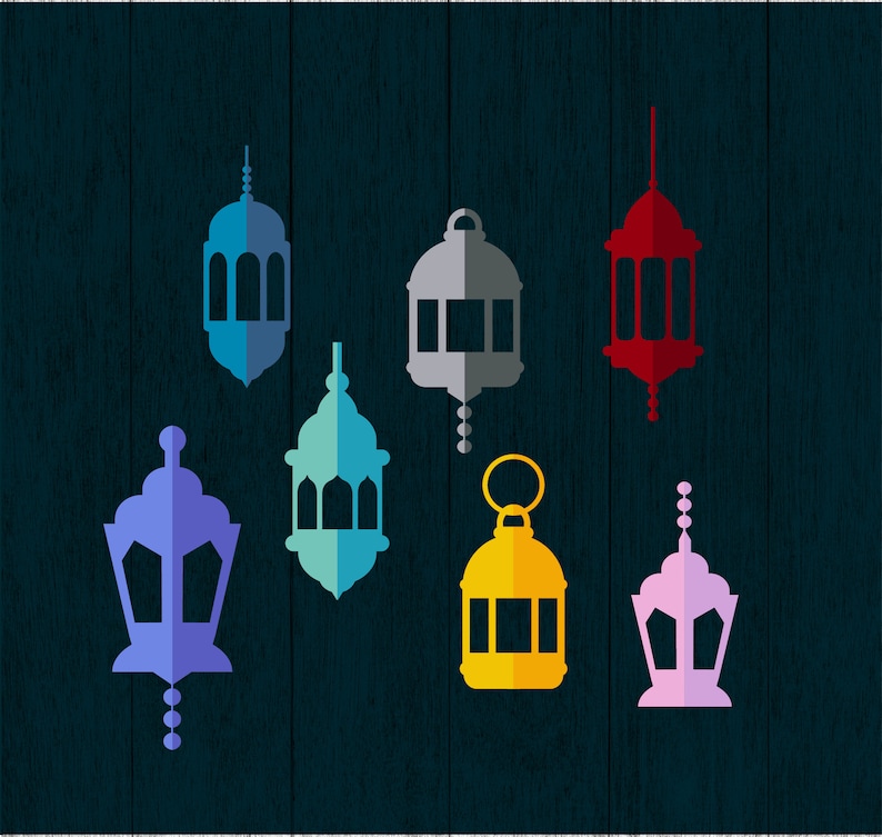 SVG 7 Designs of Lanterns - Etsy
