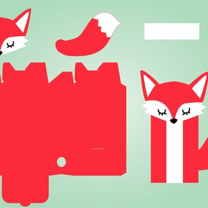 SVG/ PNG Fox Favor Box - Etsy
