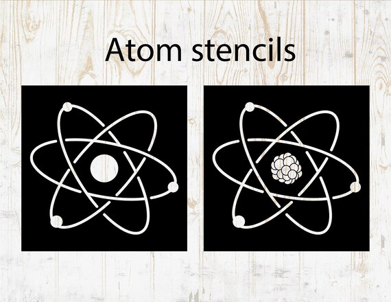 SVG/ PNG Digital Download Atom Stencil 2 Designs | Etsy