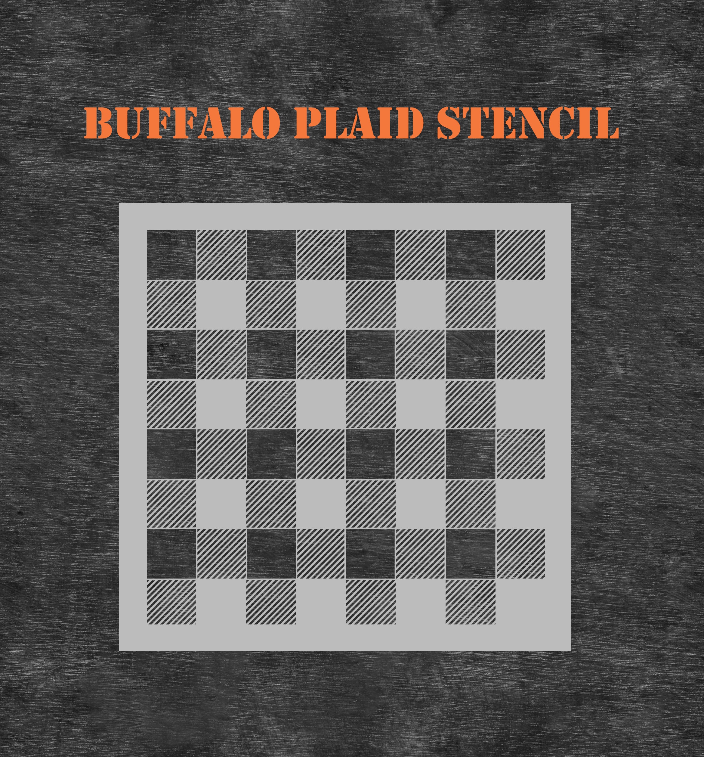 ARCHIVO PNG Buffalo Plaid Stencil - Etsy España