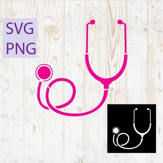 SVG and PNG Stethoscope Stencil | Etsy