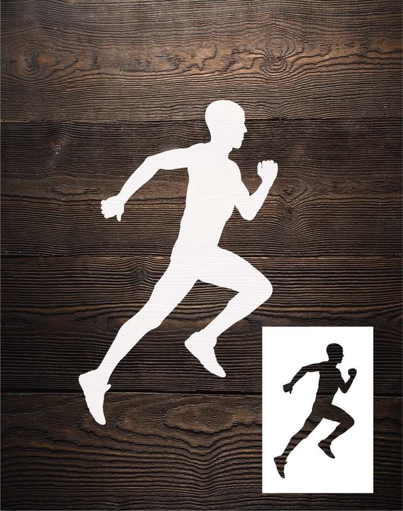 SVG/ PNG Runner (man) Digital Stencil - Etsy Australia