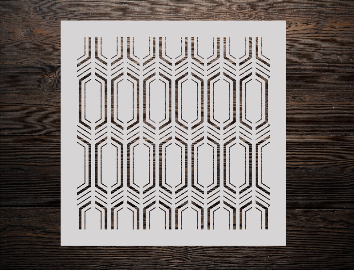 PNG Hexagon Stencil/ Geometric Pattern Stencil - Etsy