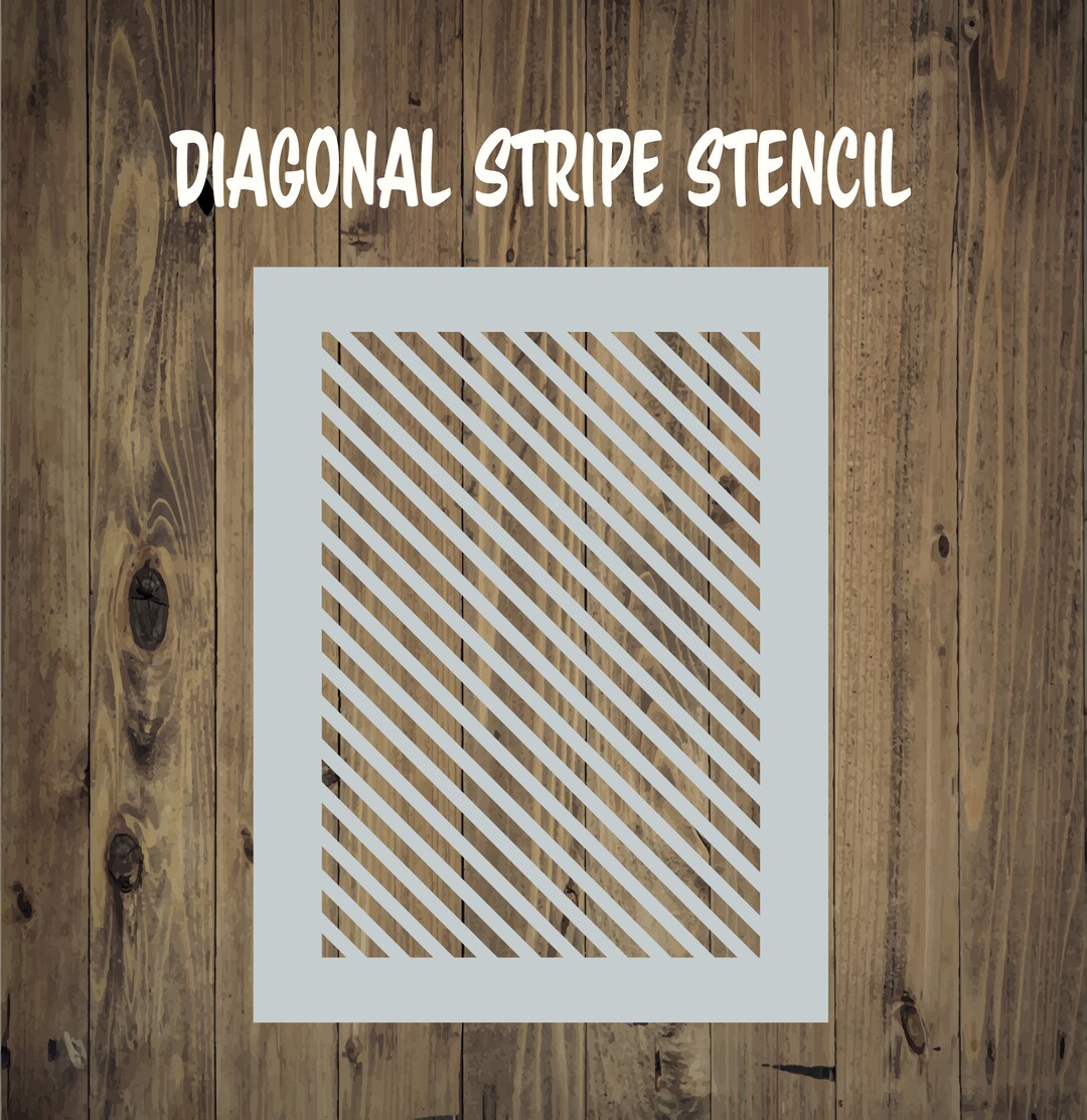 PNG Diagonal Stripe Stencil - Etsy
