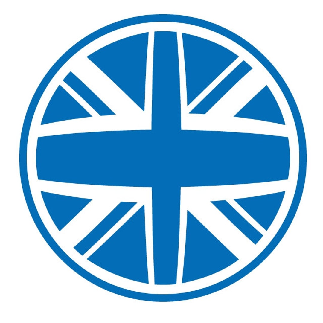 Blue Circular Union Jack or UK Flag Vinyl Decal for Car - Etsy