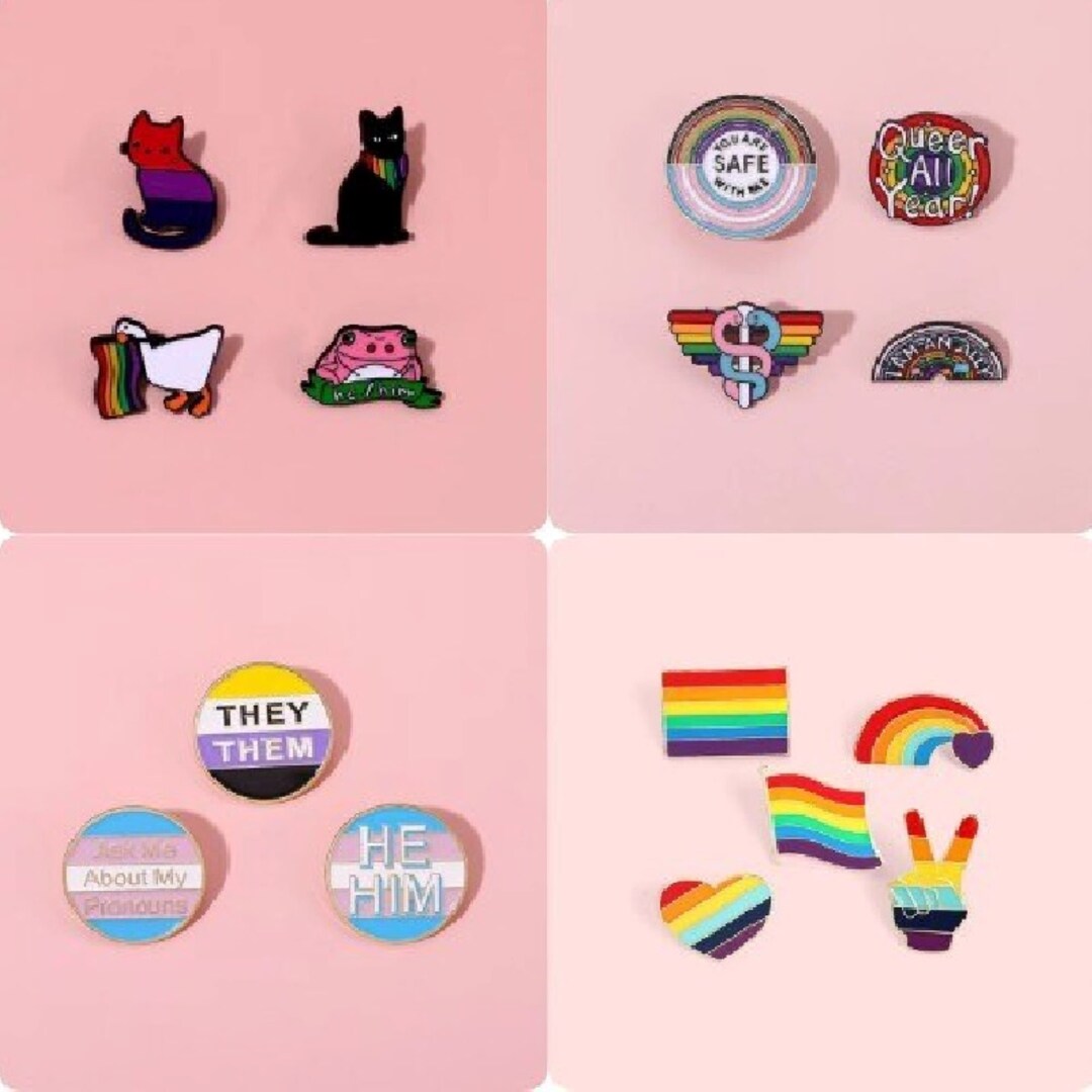 LGBTQIA Queer Pride Enamel Pins - Etsy