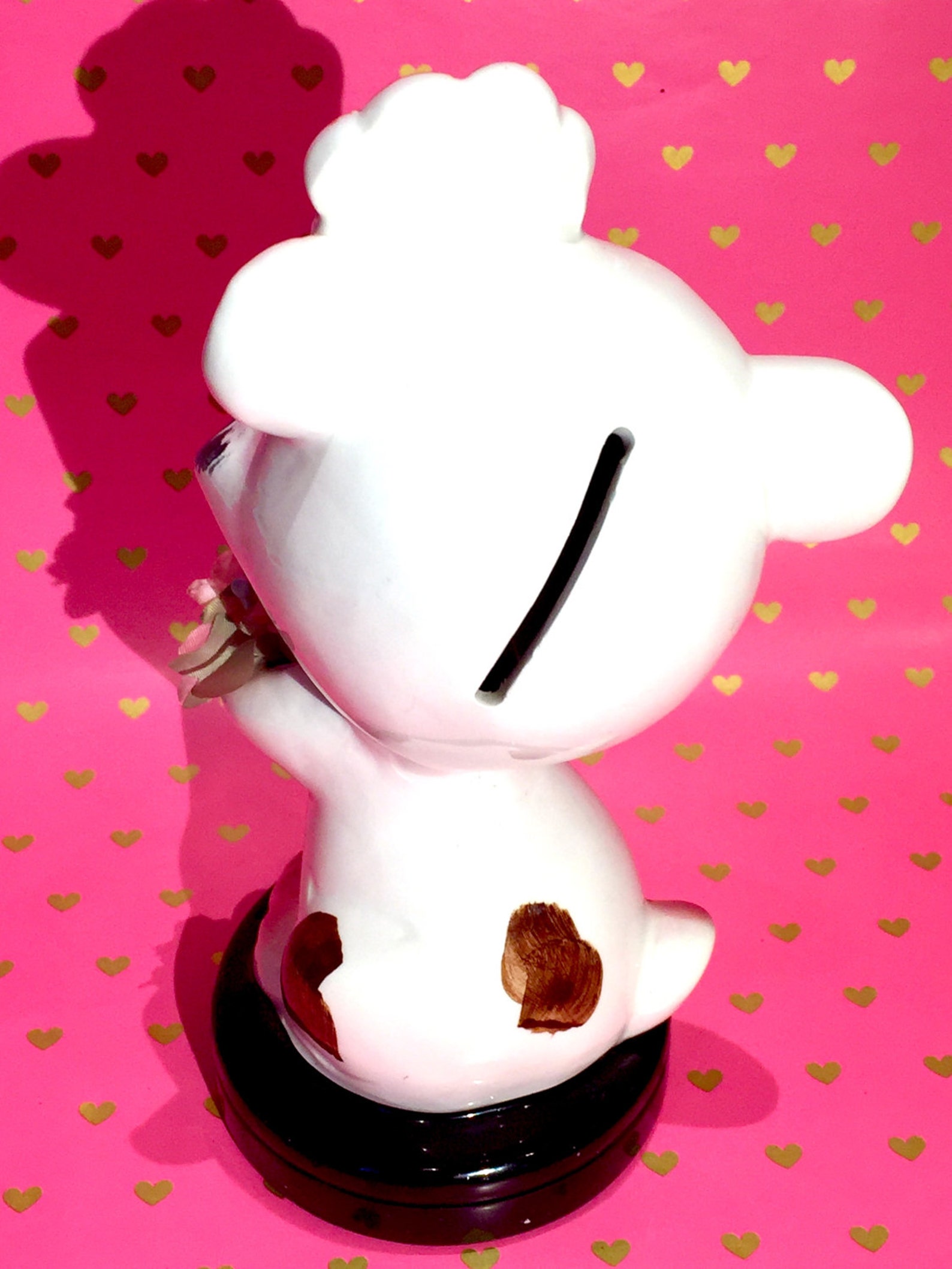 MOD Floral Cat Coin Bank With Flower Holder. so Cute - Etsy