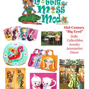 Vintage big Eyed Kitsch Collectibles 4 Pack of - Etsy