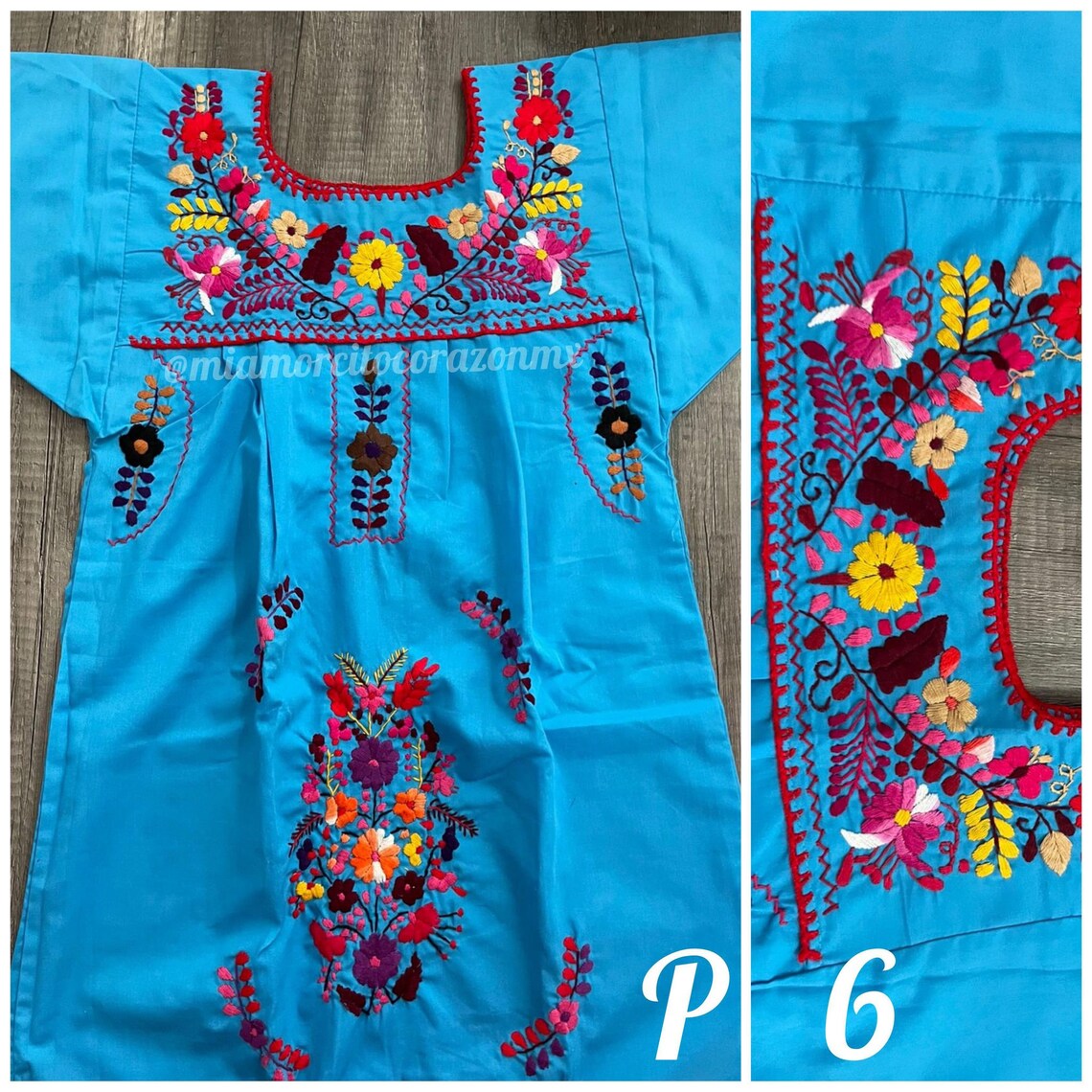 Colorful Fiesta Dress for Girls, Floral Handembroidery Tunic, Mexican ...
