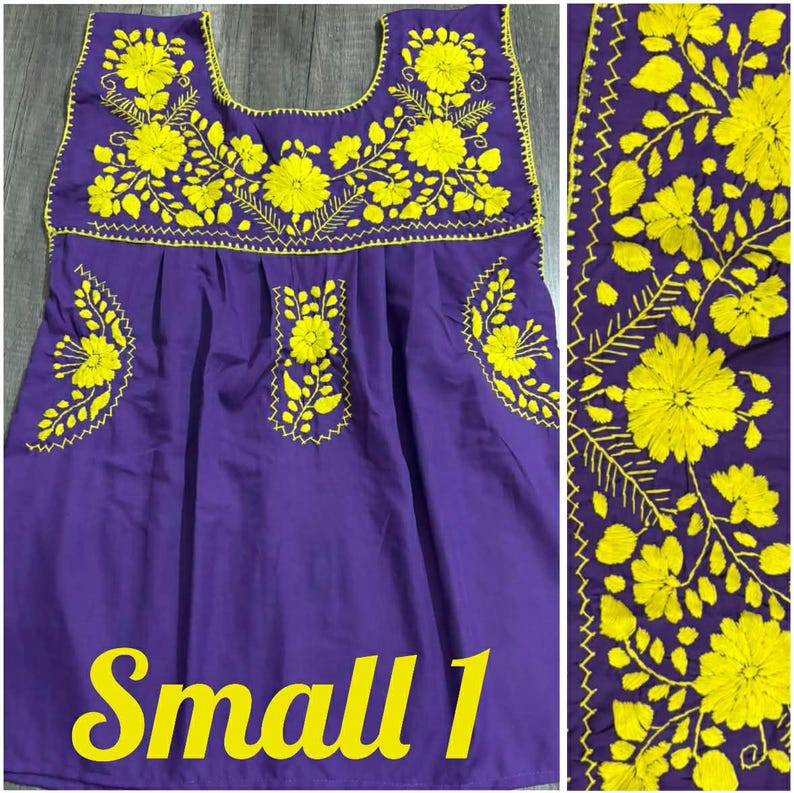 Purple and Yellow Game Day Top, Floral Handembroidery, Game Day Style ...