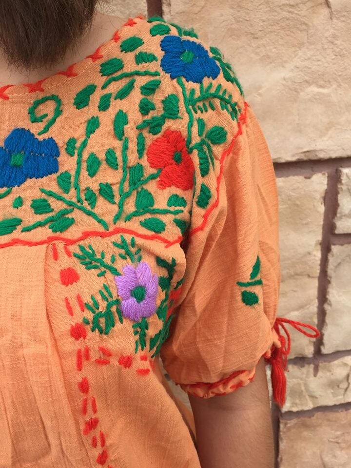 Mexican Dress Vintage Vestido Mexicano 80's Mexican Party | Etsy